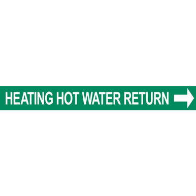 Pipe Markers | Hot Water Return Safety | ANSI | DuraLabel