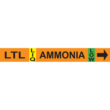 LOW TEMPERATURE LIQUID AMMONIA PIPE MARKERS - DuraLabel