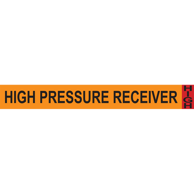 High Pressure Receiver Ammonia | Pipe Marker | DuraLabel