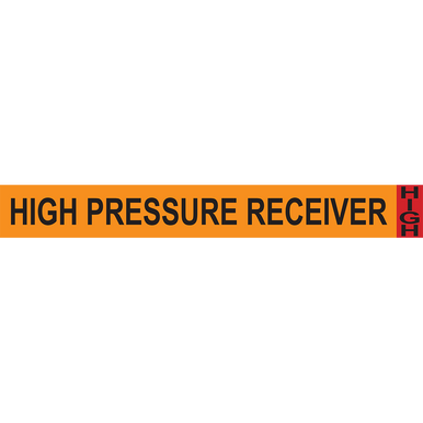 High Pressure Receiver Ammonia | Pipe Marker | DuraLabel