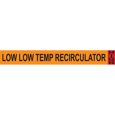 LOW LOW TEMP RECIRCULATOR SYSTEM COMPONENT AMMONIA MARKER - DuraLabel