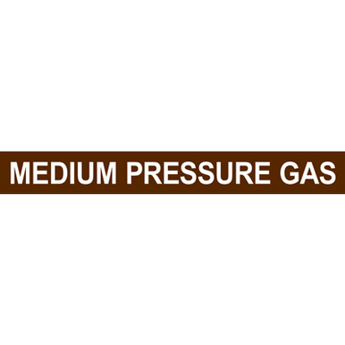 BROWN MEDIUM PRESSURE GAS PIPE MARKER - DuraLabel