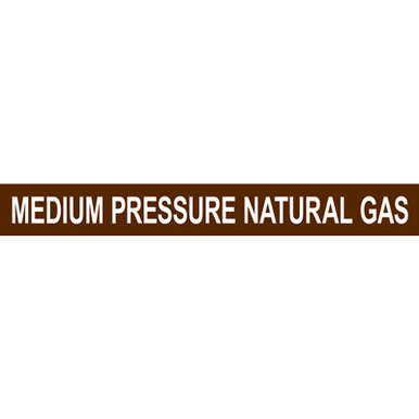 BROWN MEDIUM PRESSURE NATURAL GAS PIPE MARKER - DuraLabel