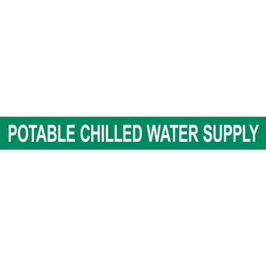POTABLE CHILLED WATER SUPPLY PIPE MARKER - DuraLabel