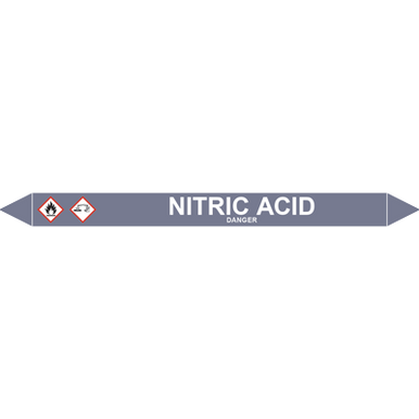 NITRIC ACID European Pipe Marker - DuraLabel