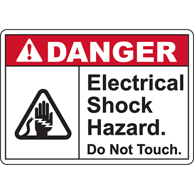 DANGER Electrical Shock Hazard Do Not Touch Sign | Graphic Products