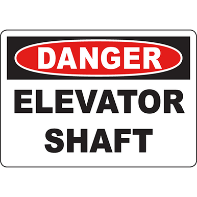 DANGER Elevator Shaft Sign | Graphic Products