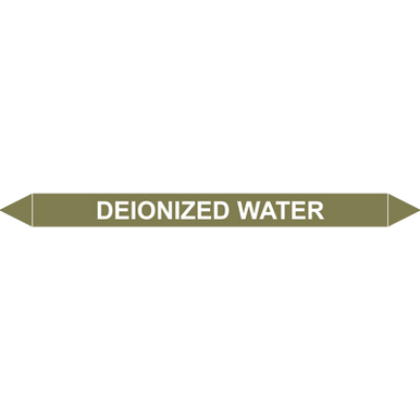 DEIONIZED WATER European Pipe Marker - DuraLabel