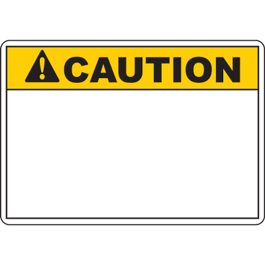 ANSI CAUTION Header Yellow Sign | Graphic Products