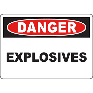 DANGER Explosives Sign - DuraLabel