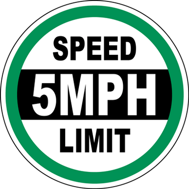 Speed 5 MPH Floor Sign | Floor Marking | DuraLabel
