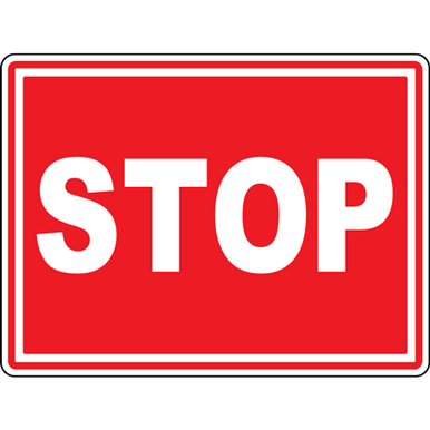 Stop Floor Sign Rectangle | Floor Marking | DuraLabel
