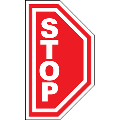 Stop (Right) Floor Sign | Floor Marking | DuraLabel