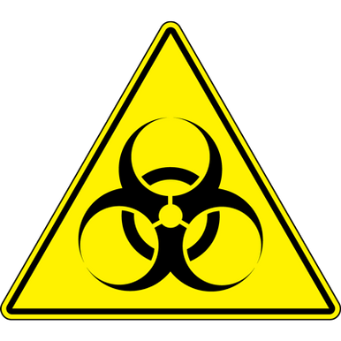 Yellow Biohazard Floor Sign | Floor Marking | DuraLabel