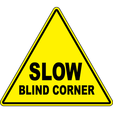 Yellow Blind Corner Floor Sign | Floor Marking | DuraLabel