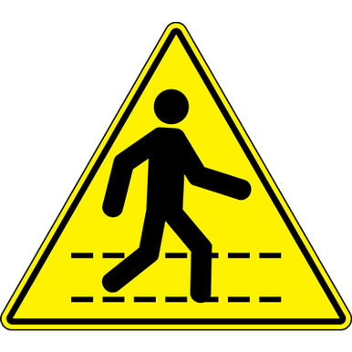 Yellow Pedestrian Floor Sign | Floor Marking | DuraLabel