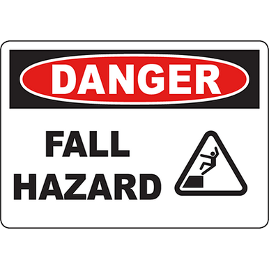 DANGER Fall Hazard Sign | Graphic Products