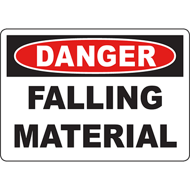 DANGER Falling Material Sign | Graphic Products