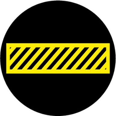 LUMEN Floor Sign Slide Black & Yellow Crosswalk | DuraLabel