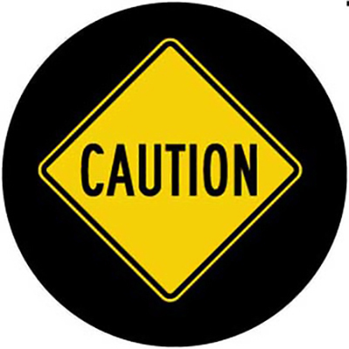 LUMEN FLOOR SIGN SLIDE: CAUTION - DuraLabel