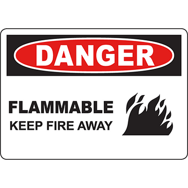Danger Flammable Keep Fire Away | Graphic Products
