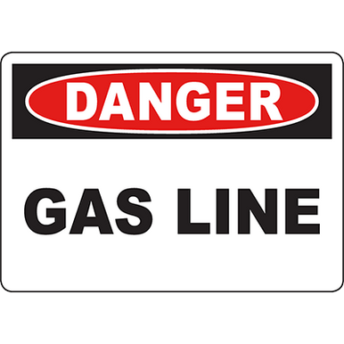 DANGER Gas Line Sign | Graphic Products
