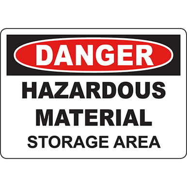 DANGER Hazardous Material Storage Area Sign | Graphic Products