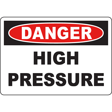DANGER High Pressure Sign - DuraLabel