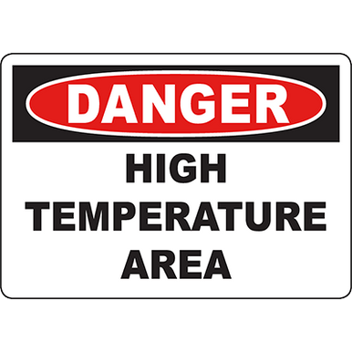 DANGER High Temperature Area Sign | Graphic Products