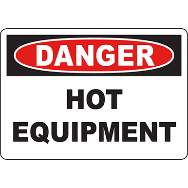 DANGER Hot Equipment Sign | Graphic Products