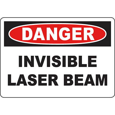 DANGER Invisible Laser Beam Sign | Graphic Products