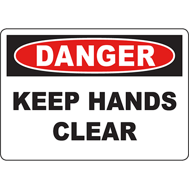 DANGER Keep Hands Clear Sign | Graphic Products