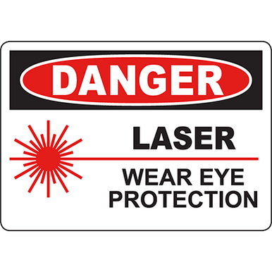 DANGER Laser Wear Eye Protection Sign | Graphic Products