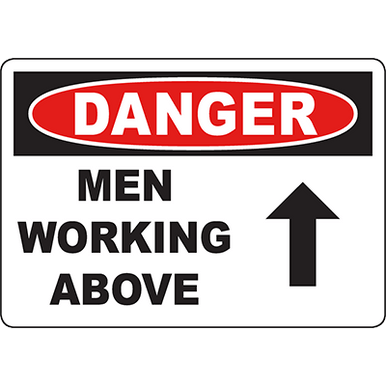 DANGER Men Working Above Sign | Graphic Products