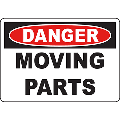 DANGER Moving Parts Sign - DuraLabel