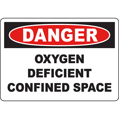 DANGER Oxygen Deficient Confined Space Sign | Graphic Products