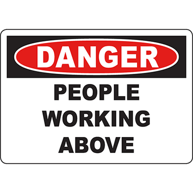 DANGER People Working Above Sign | Graphic Products