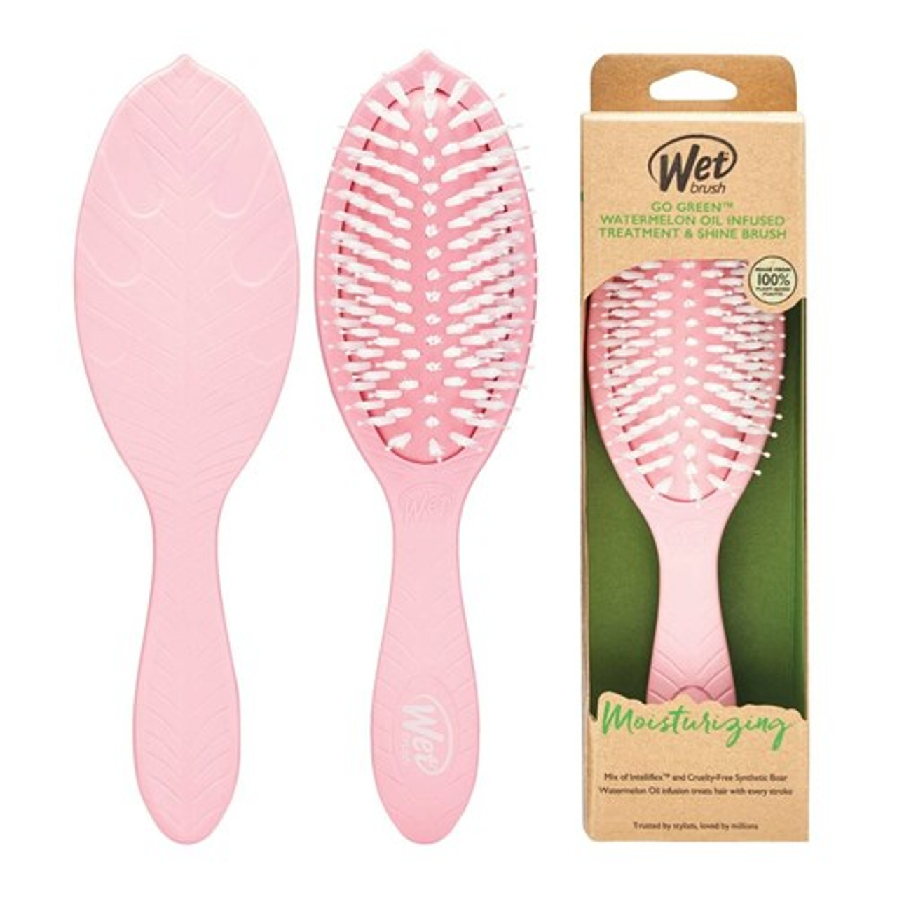 Wet Brush Go Green Watermelon Oil Infused Treatment Shine Brush