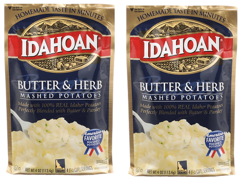 Idahoan Butter And Herb Mashed Potatoes 2 Pack Shop Jadas