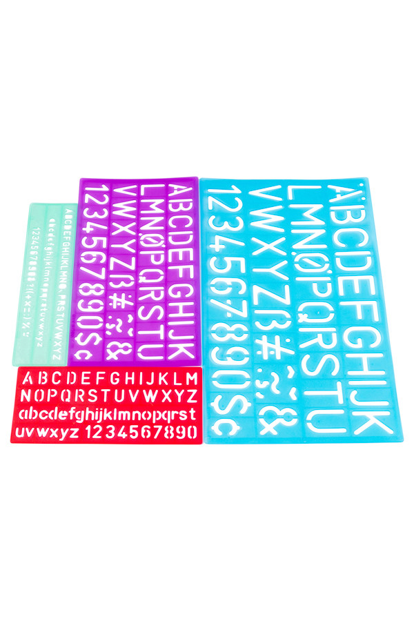 Jakar - Lettering Guides (Set of 4) - Atlantis Art Materials