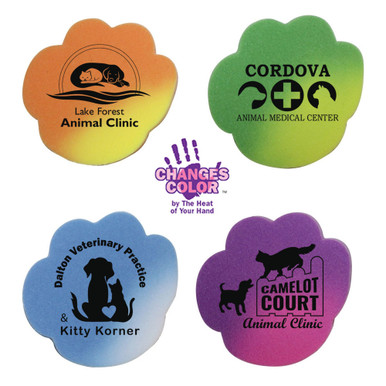 Color Changing Die Cut Eraser-Paw