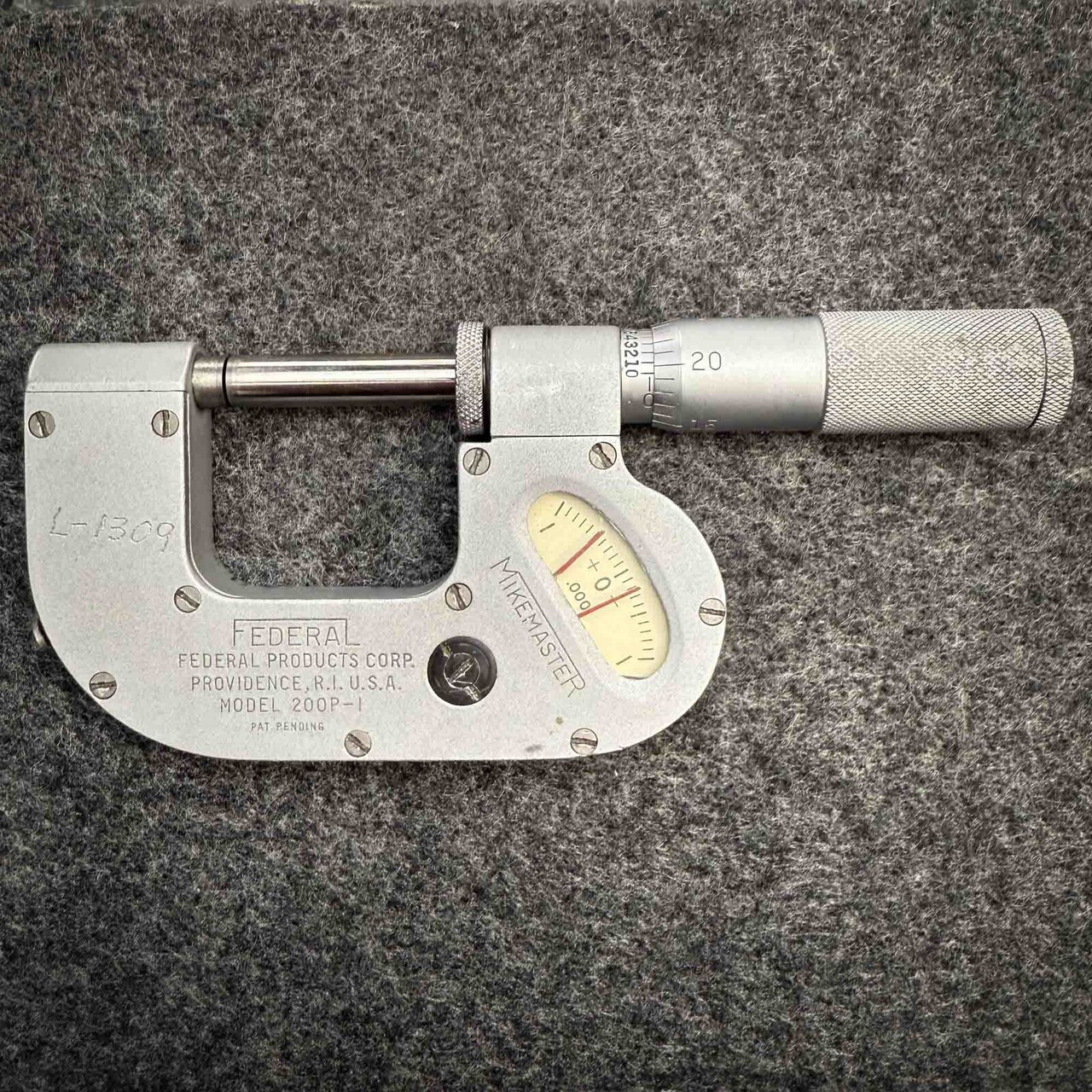 Indicating Micrometer- Federal 200P-1 MikeMaster 0-1" with Case ...