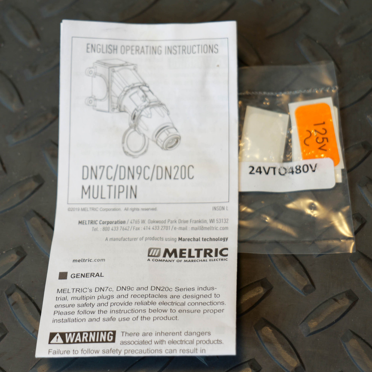 Unused Meltric 17‑18081 Pin and Sleeve Inlet 20A 480VAC-130VDC 8‑Pin ...