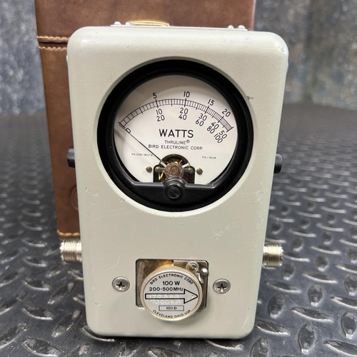 Bird 43 RF Wattmeter with 5 Slugs and Case