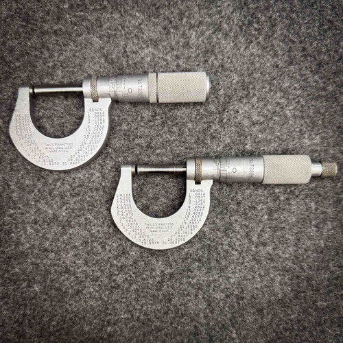 2-Pack, Starrett 230 Micrometer 0-1" - Ratchet and Friction Style ...