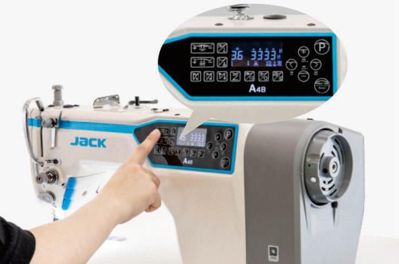 Jack A4B-A-C Single Needle Direct Drive Fully Automatic Lockstitch Industrial Sewing Machine ...