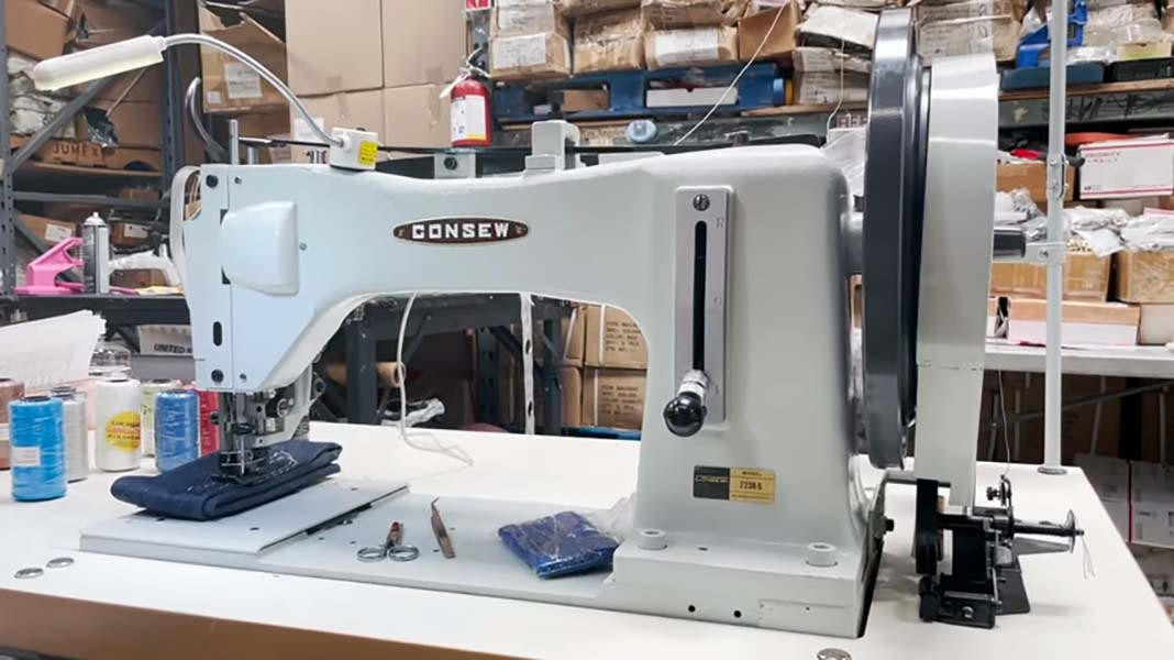 Consew 733R Series Extra Heavy Duty Single Needle Walking Foot Sewing ...