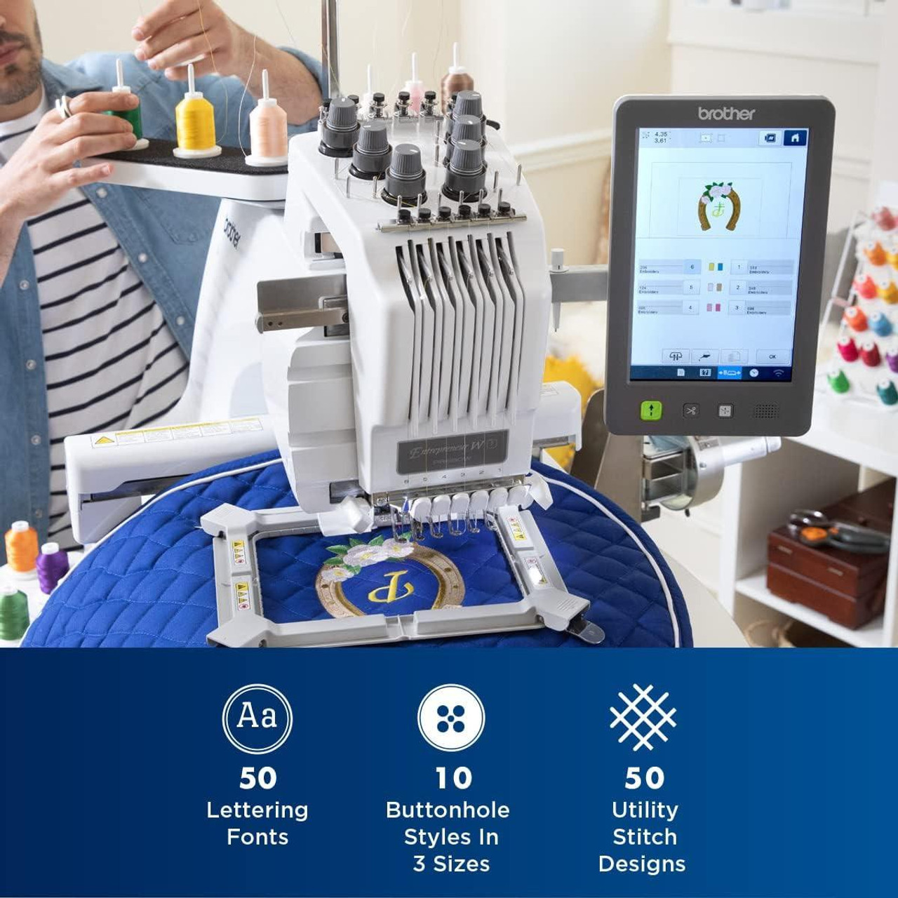 Brother 6 needle embroidery machine store