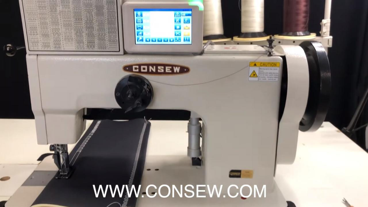 Consew 2040-DSM-E Single/Double Needle Extra Heavy Duty Programmable ...
