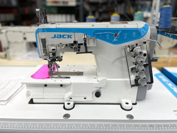 Jack W4-D-01/02/03/08x364/F/H Direct Drive 3 Needle Flatbed Coverstitch Industrial Sewing ...